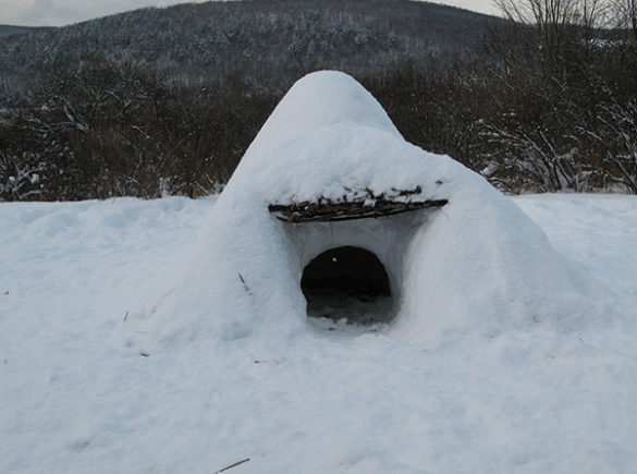 Building a Primitive Winter Shelter - Survival Dispatch